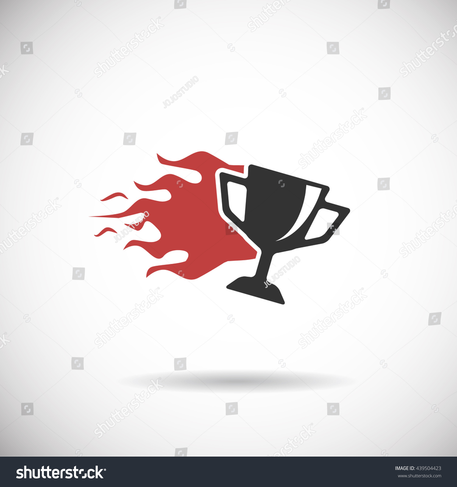 Soccer Icon Trophy Fire Silhouette Vector Stock Vector (Royalty Free ...