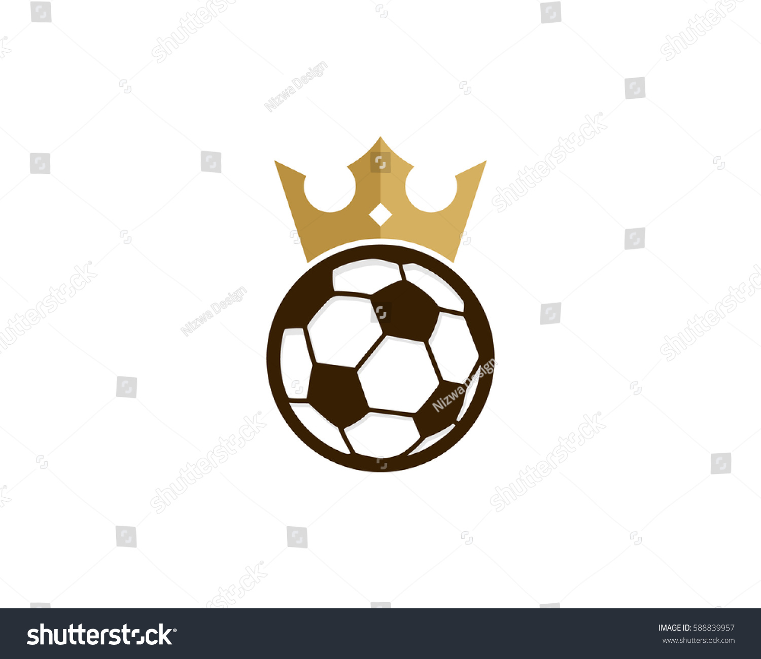 Soccer King Logo Design Element Stock Vector (Royalty Free) 588839957