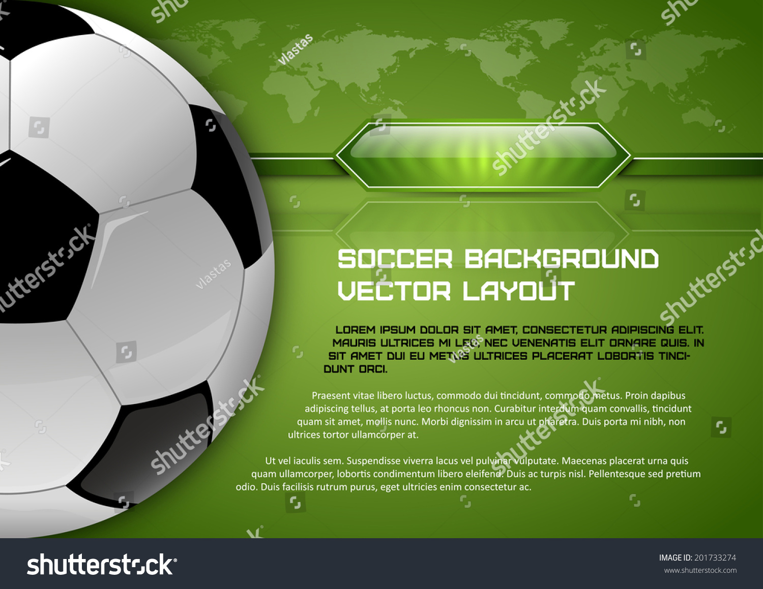 Soccer Layout Vector Elements Football Design Stock Vector (Royalty ...