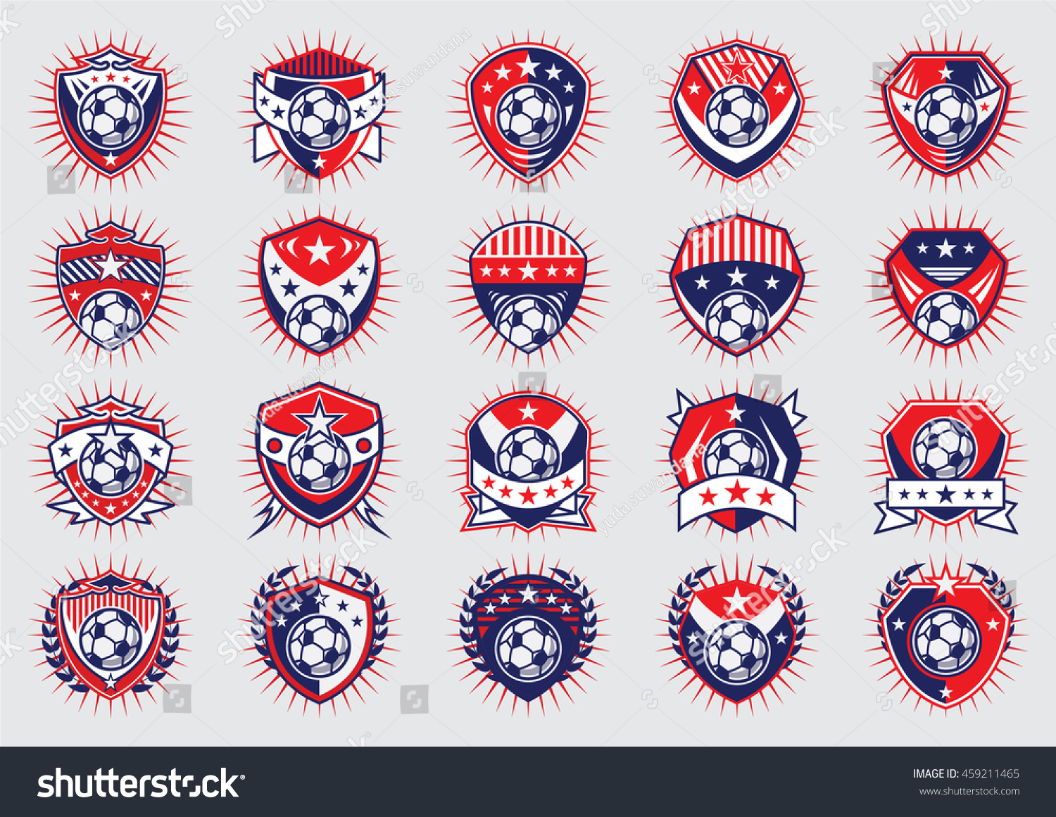 Soccer Logo Set Stock Vector (Royalty Free) 459211465