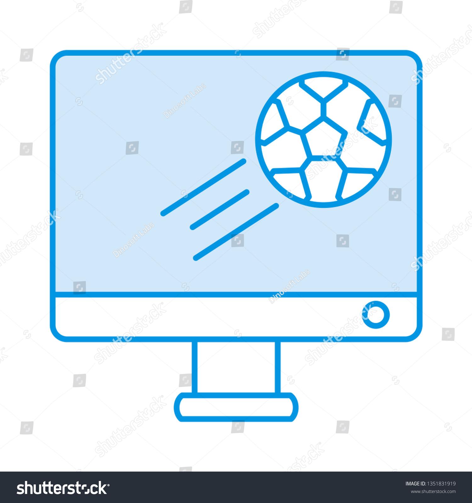 Soccer Match Screen Stock Vector (Royalty Free) 1351831919 | Shutterstock