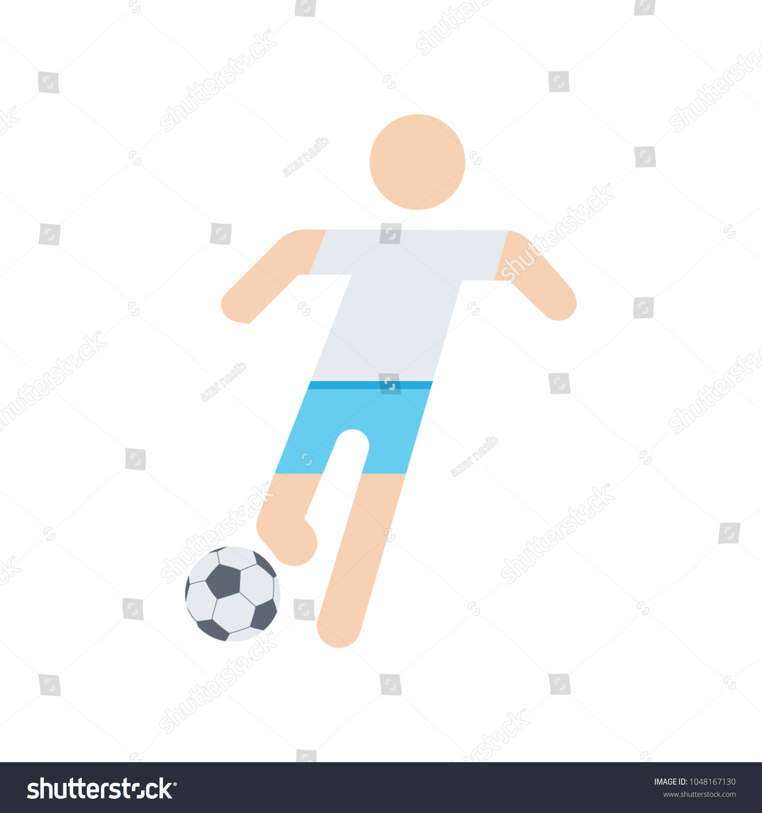 Soccer Player Icon Stock Vector (Royalty Free) 1048167130 | Shutterstock