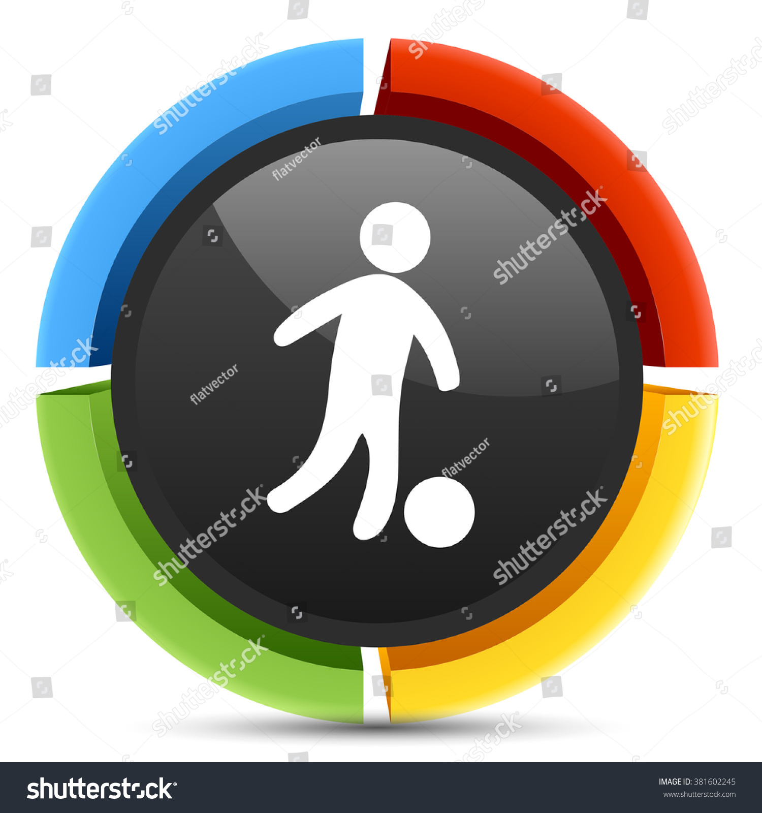 Soccer Player Icon Stock Vector (Royalty Free) 381602245 | Shutterstock