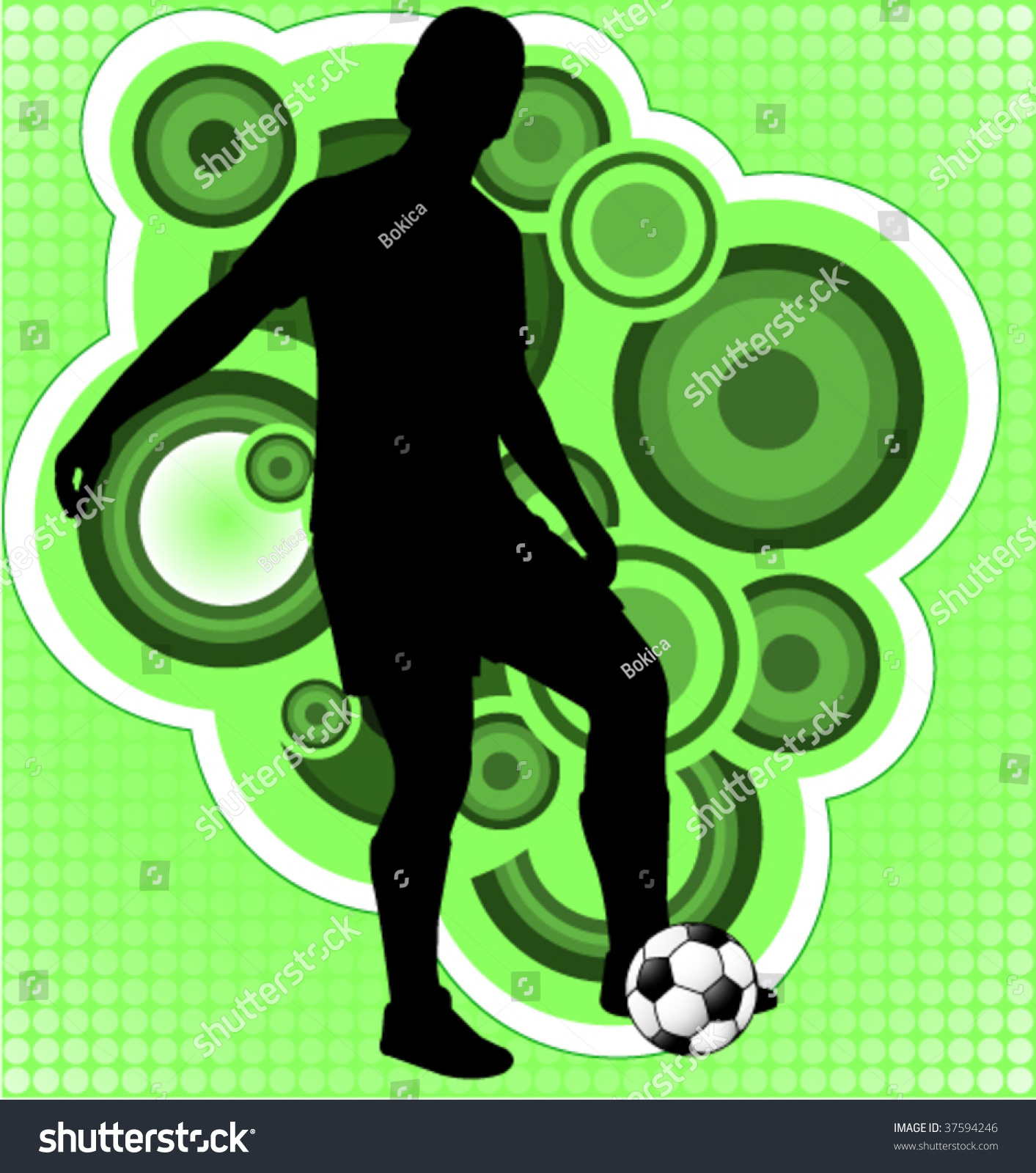 Soccer Player On Abstract Background Vector Stock Vector (Royalty Free ...