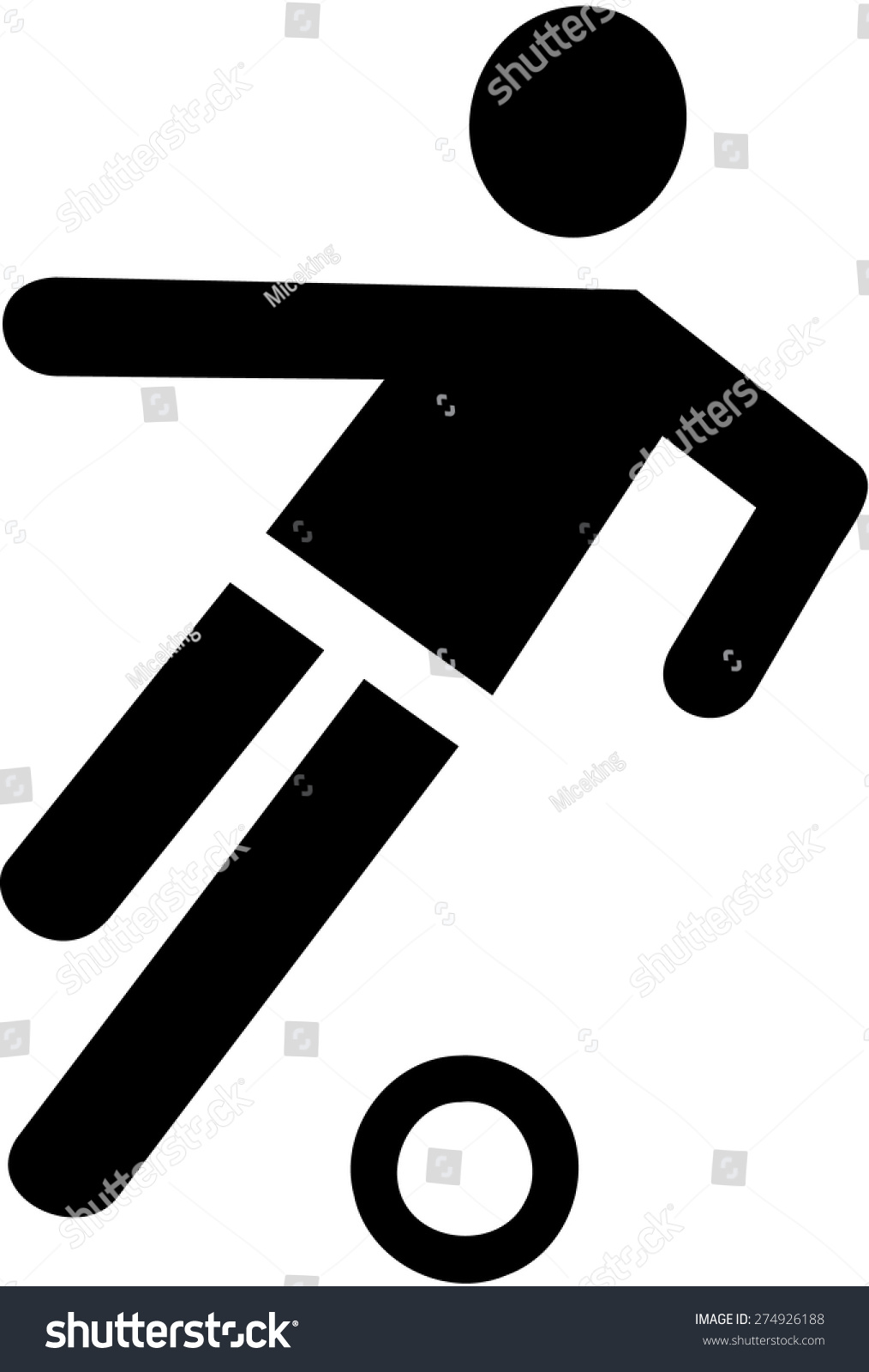 Soccer Player Symbol Stock Vector (Royalty Free) 274926188 | Shutterstock