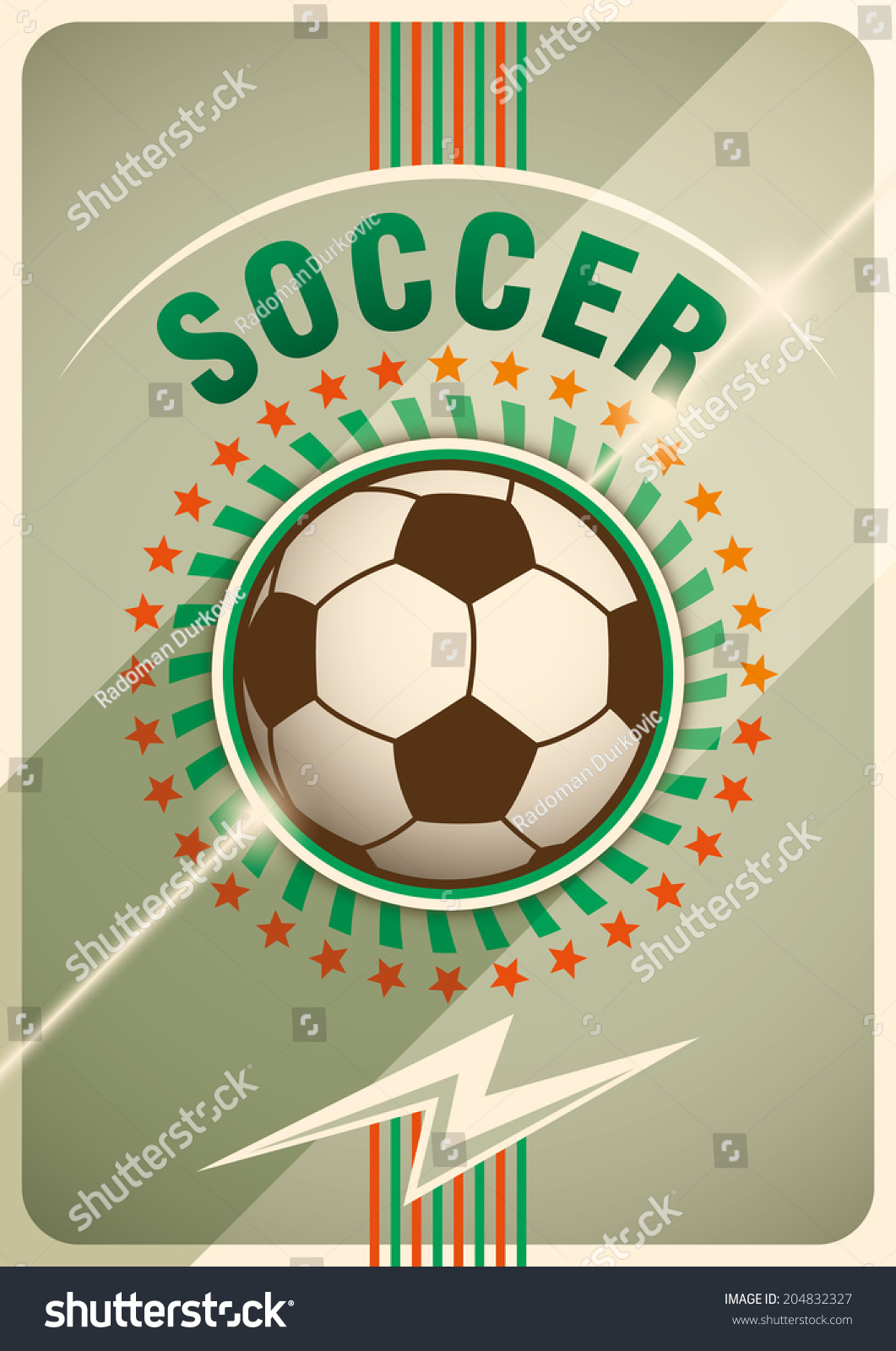 Soccer Poster Design Vector Illustration Stock Vector (Royalty Free ...