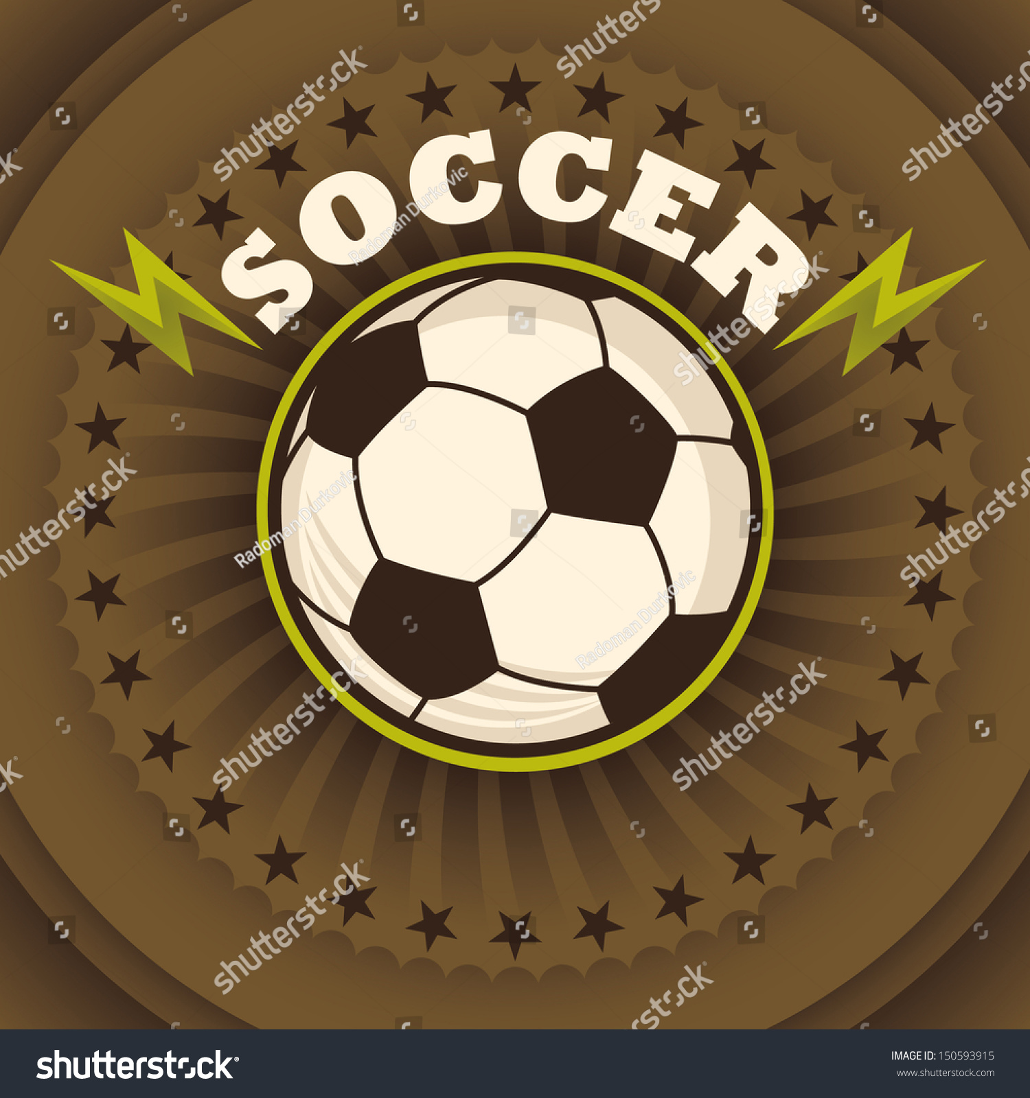 Soccer Poster Vector Illustration Stock Vector (Royalty Free) 150593915