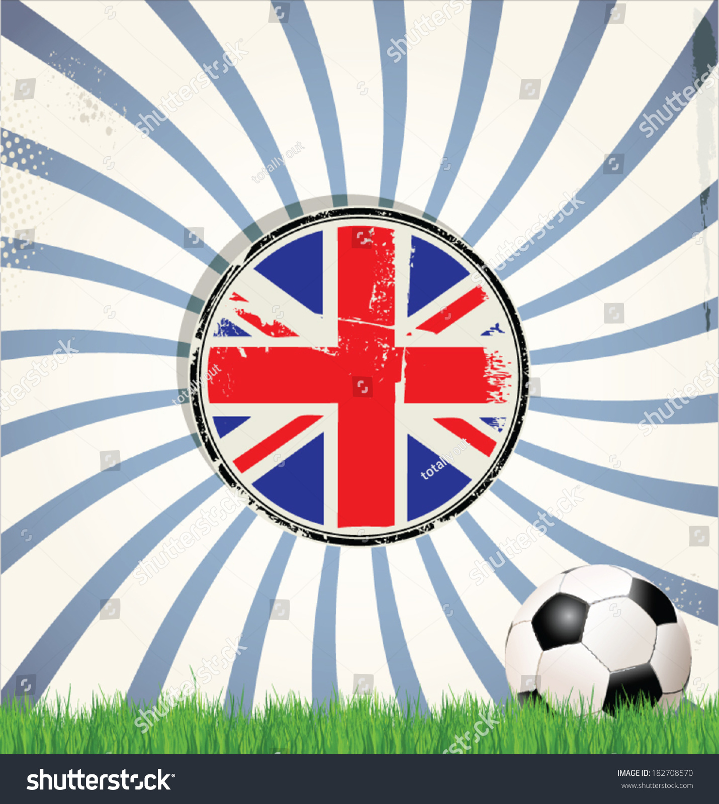 Soccer Retro Background Stock Vector (Royalty Free) 182708570