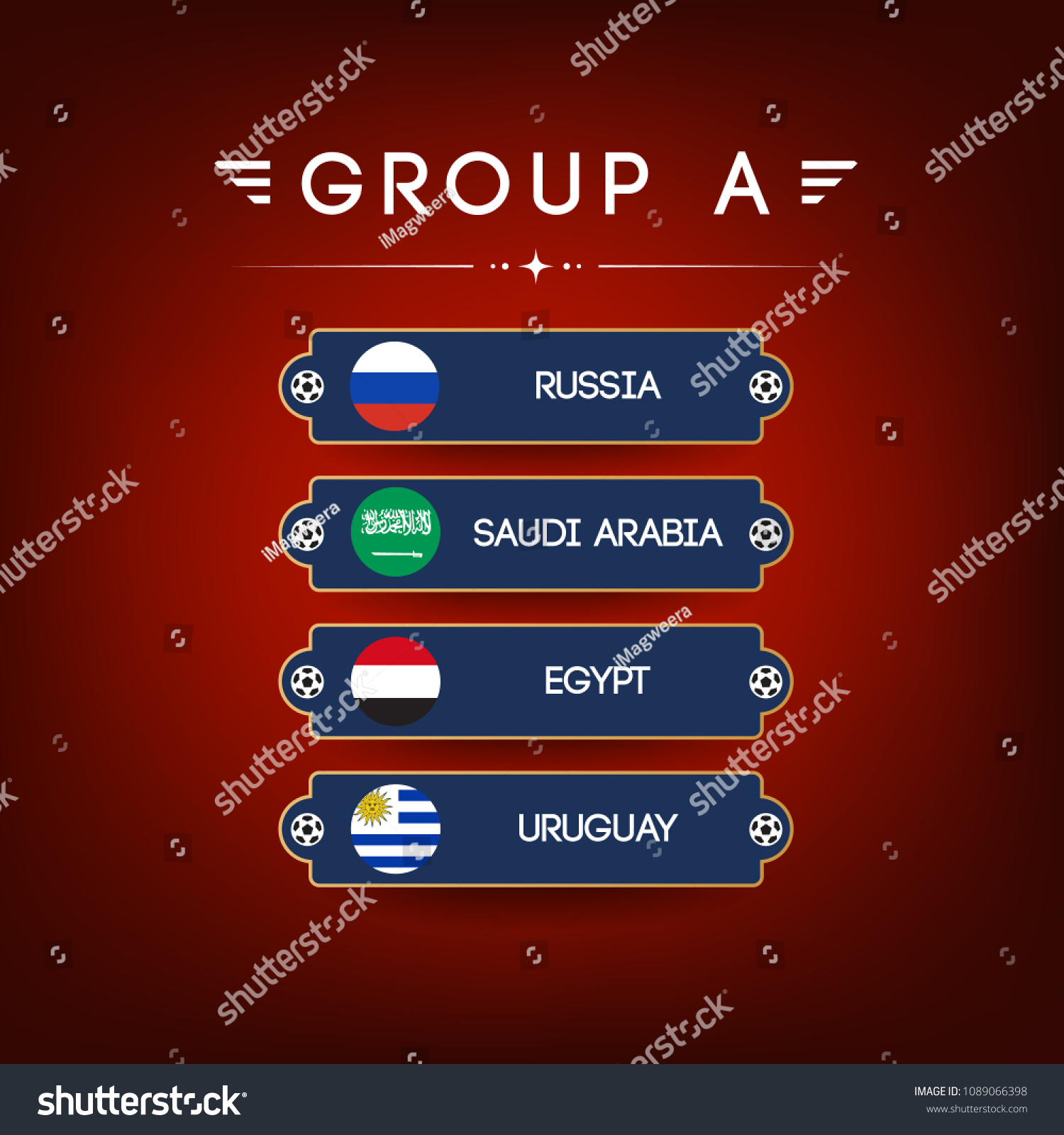 Soccer Schedule Table Template Flags Vector Stock Vector (Royalty Free ...
