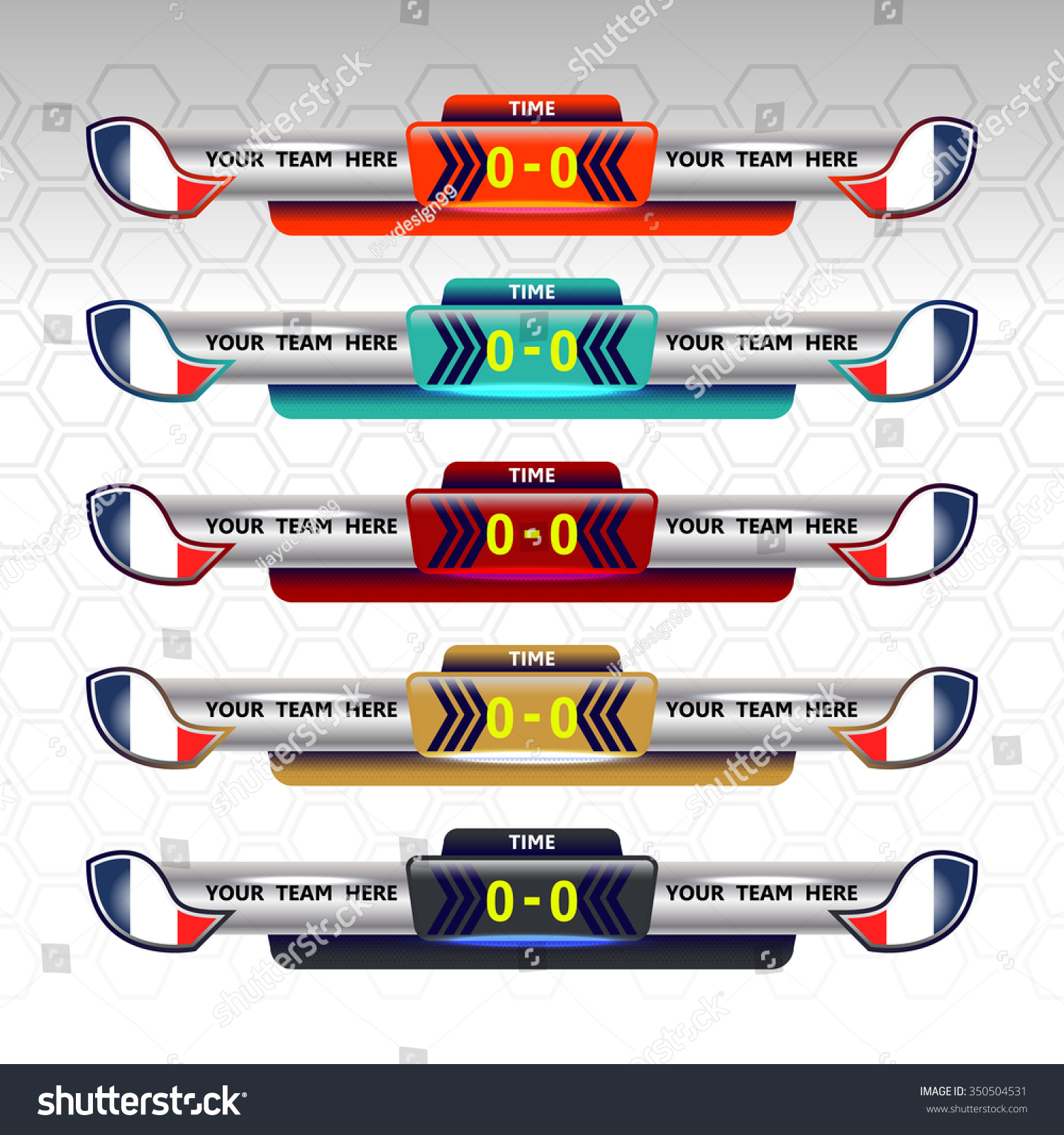 Soccer Scoreboard Template Vector Illustration 스톡 벡터(로열티 프리) 350504531 ...