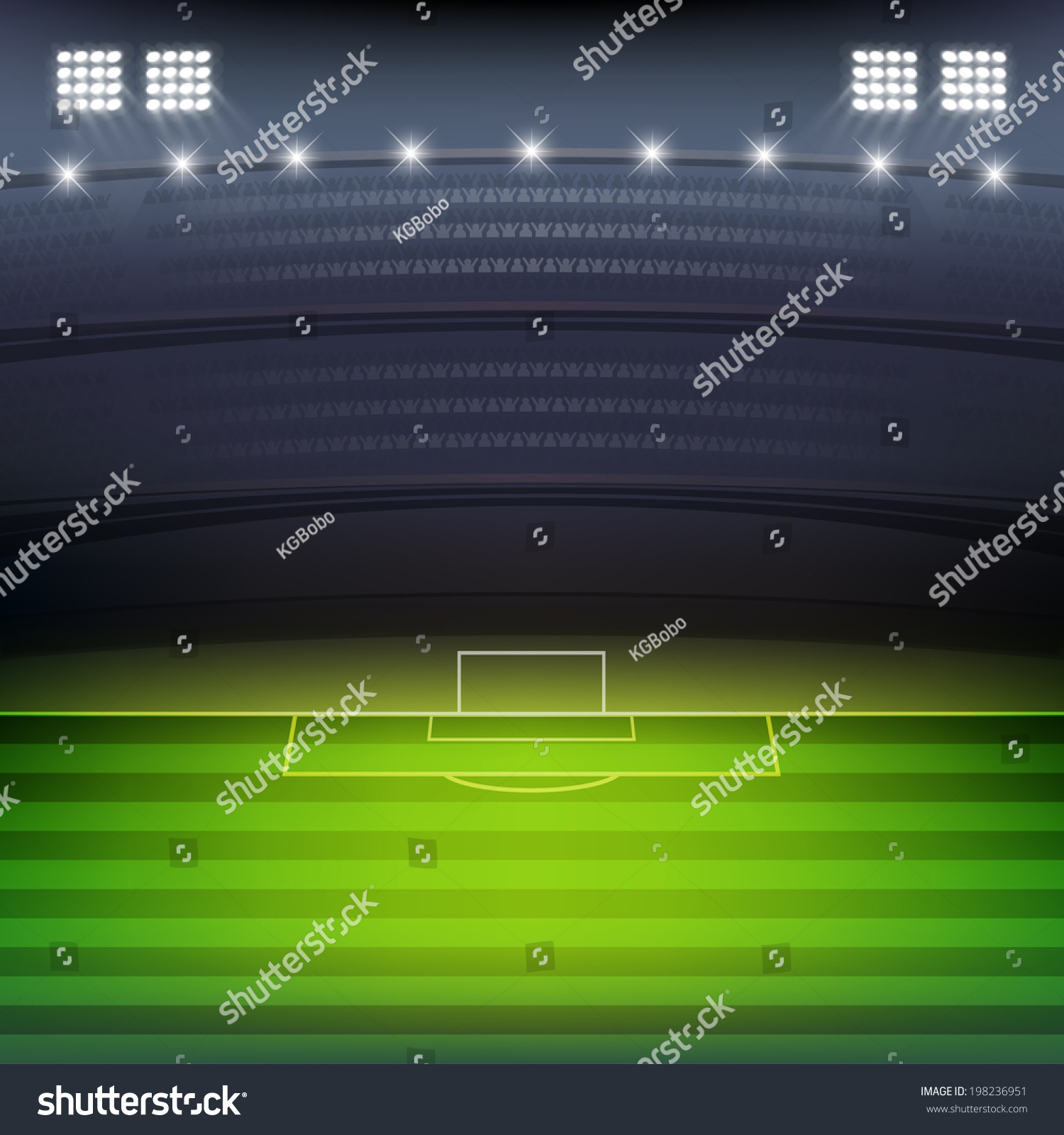 Soccer Stadium Night Background Vector: vector de stock (libre de ...