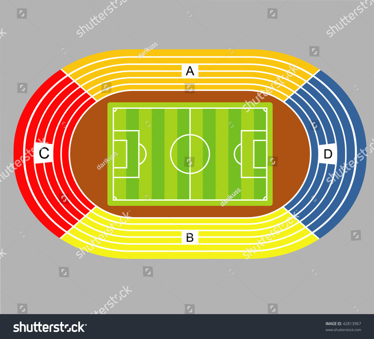 Soccer Stadium Scheme Vector Illustration 库存矢量图（免版税）42813967 | Shutterstock