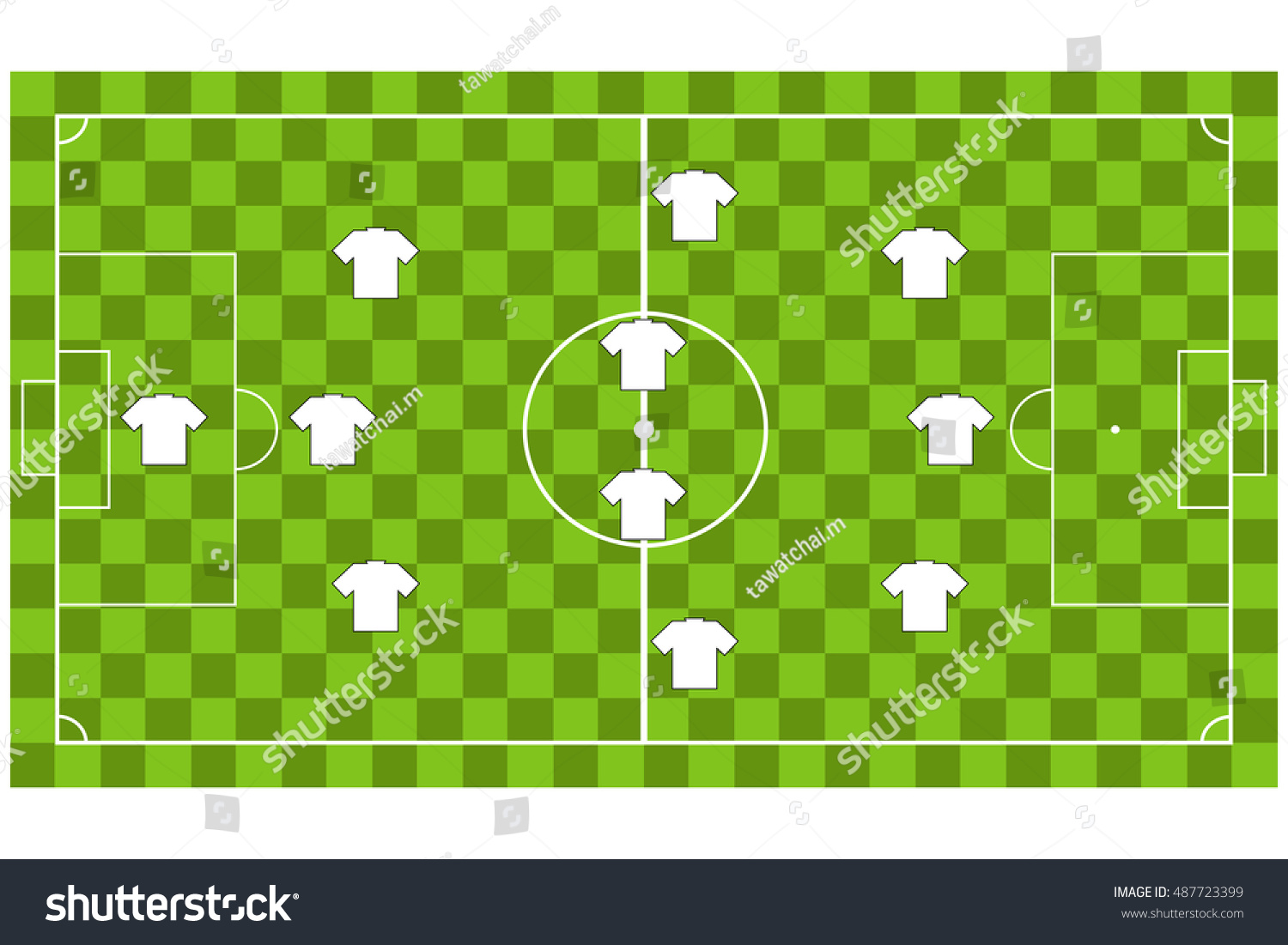 Soccer Team Formation Stock Vector (Royalty Free) 487723399 | Shutterstock