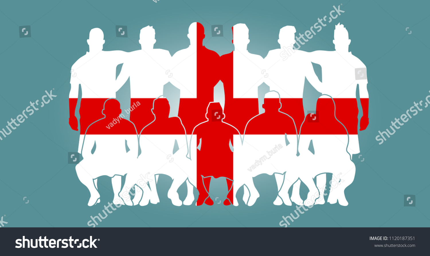 Soccer Team Line Vector Design Wallpaper Stock Vector (Royalty Free ...