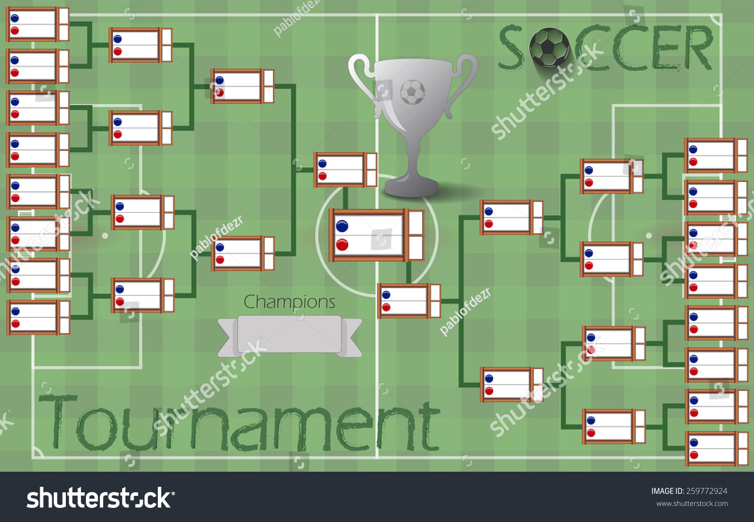 Soccer Tournament Bracket Stock Vector (Royalty Free) 259772924 ...