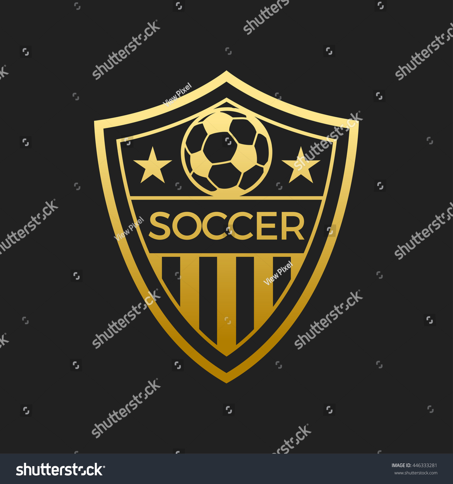 Soccer Vector Logo: vector de stock (libre de regalías) 446333281 ...