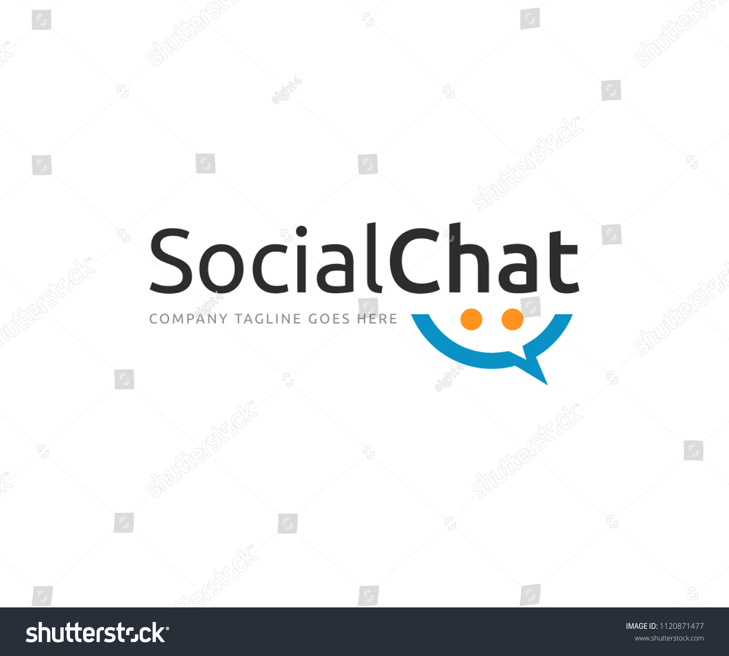 Social Chat App Logo Design Template Stock Vector (Royalty Free ...