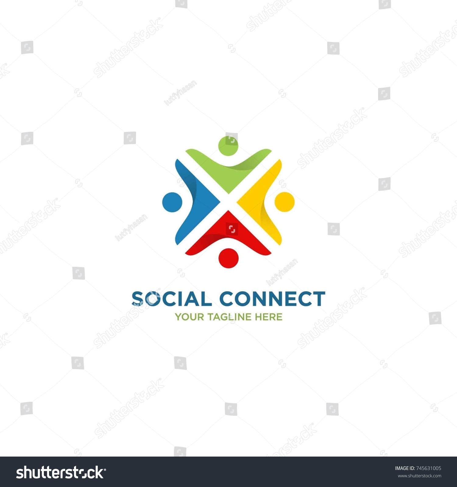 Social Connect Logo Design Stock Vector (Royalty Free) 745631005 ...