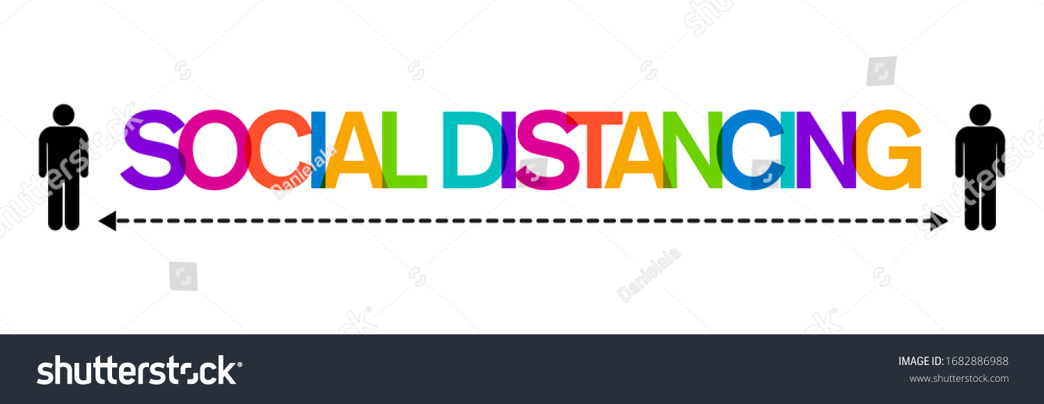 Social Distancing Concept Vector Illustration Stock Vector (Royalty ...
