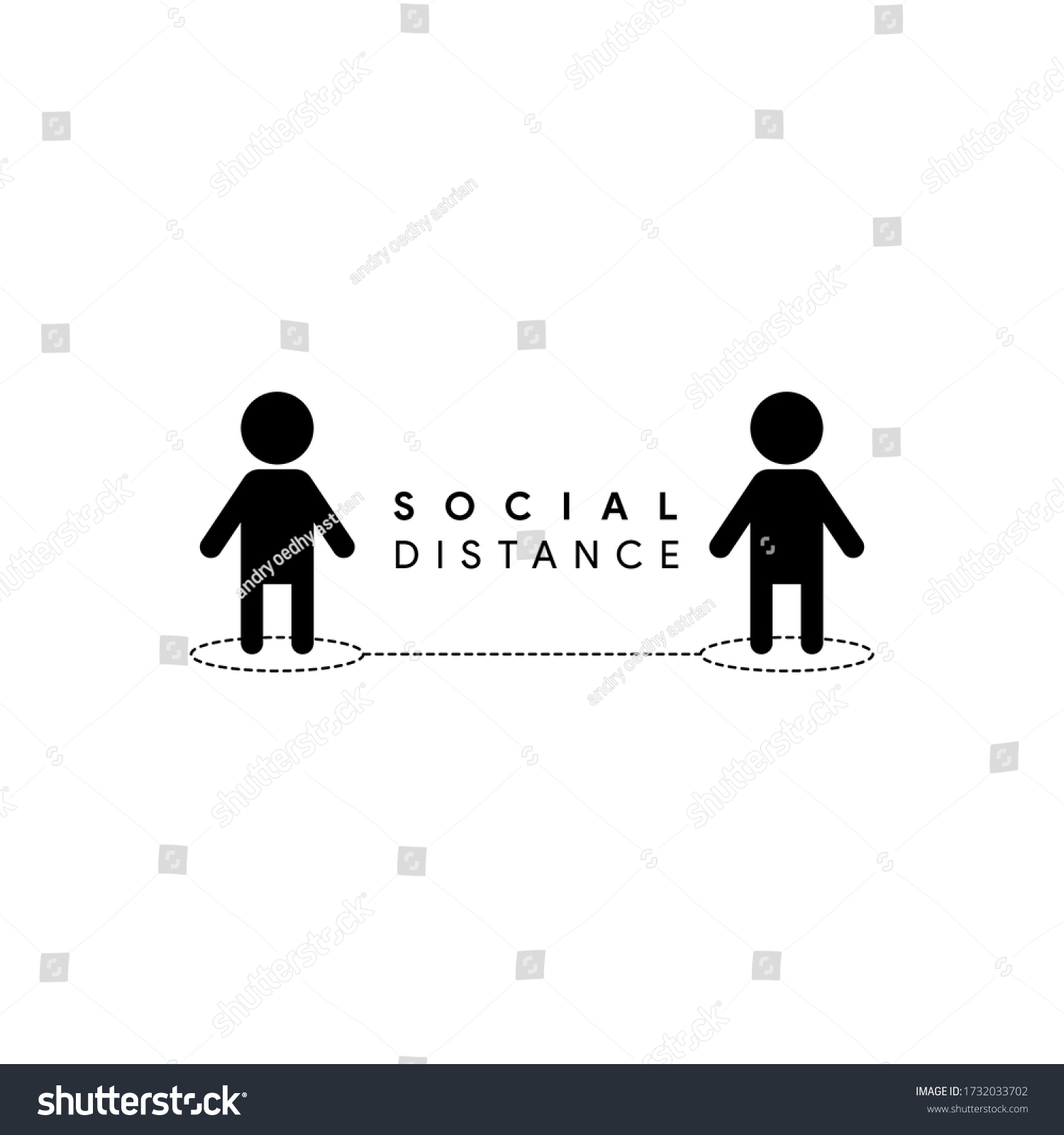 Social Distancing Vector Illustration Concept Stock Vector (Royalty ...