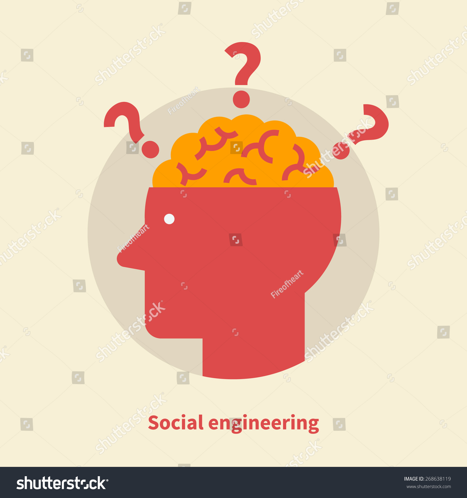 Social Engineering Isolated Flat Vector Illustration Stock Vector ...