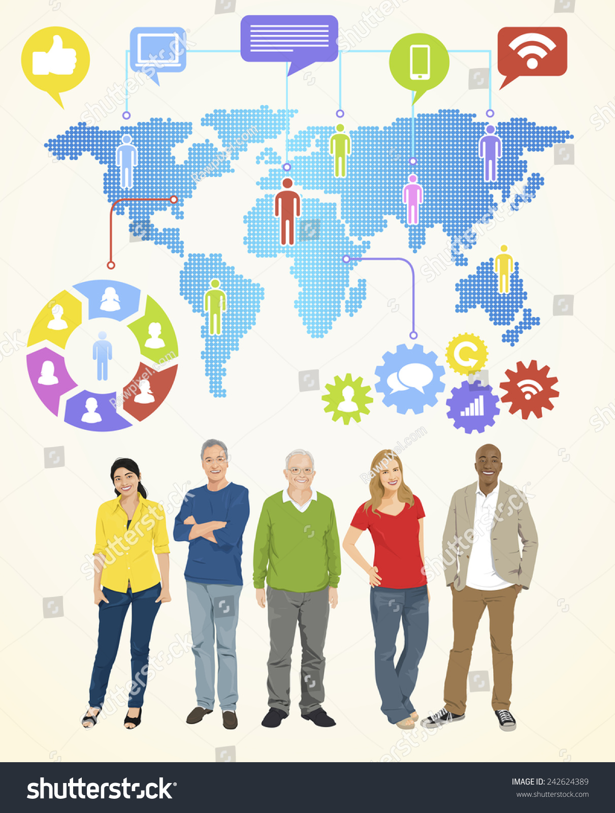 Social Gathering Vector Stock Vector 242624389 - Shutterstock