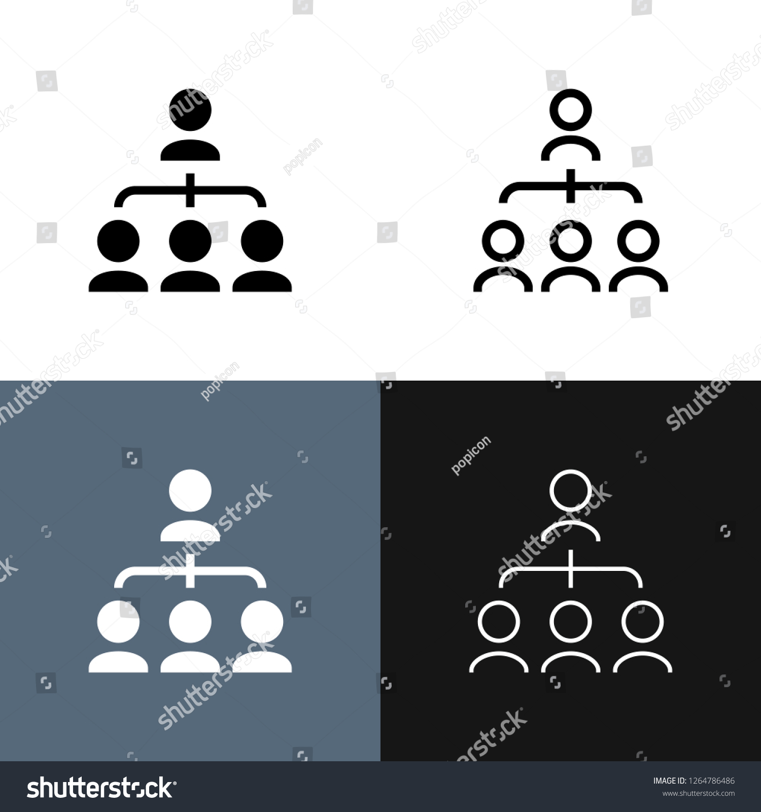 Social Hierarchy Icon Set: เวกเตอร์สต็อก (ปลอดค่าลิขสิทธิ์) 1264786486 ...