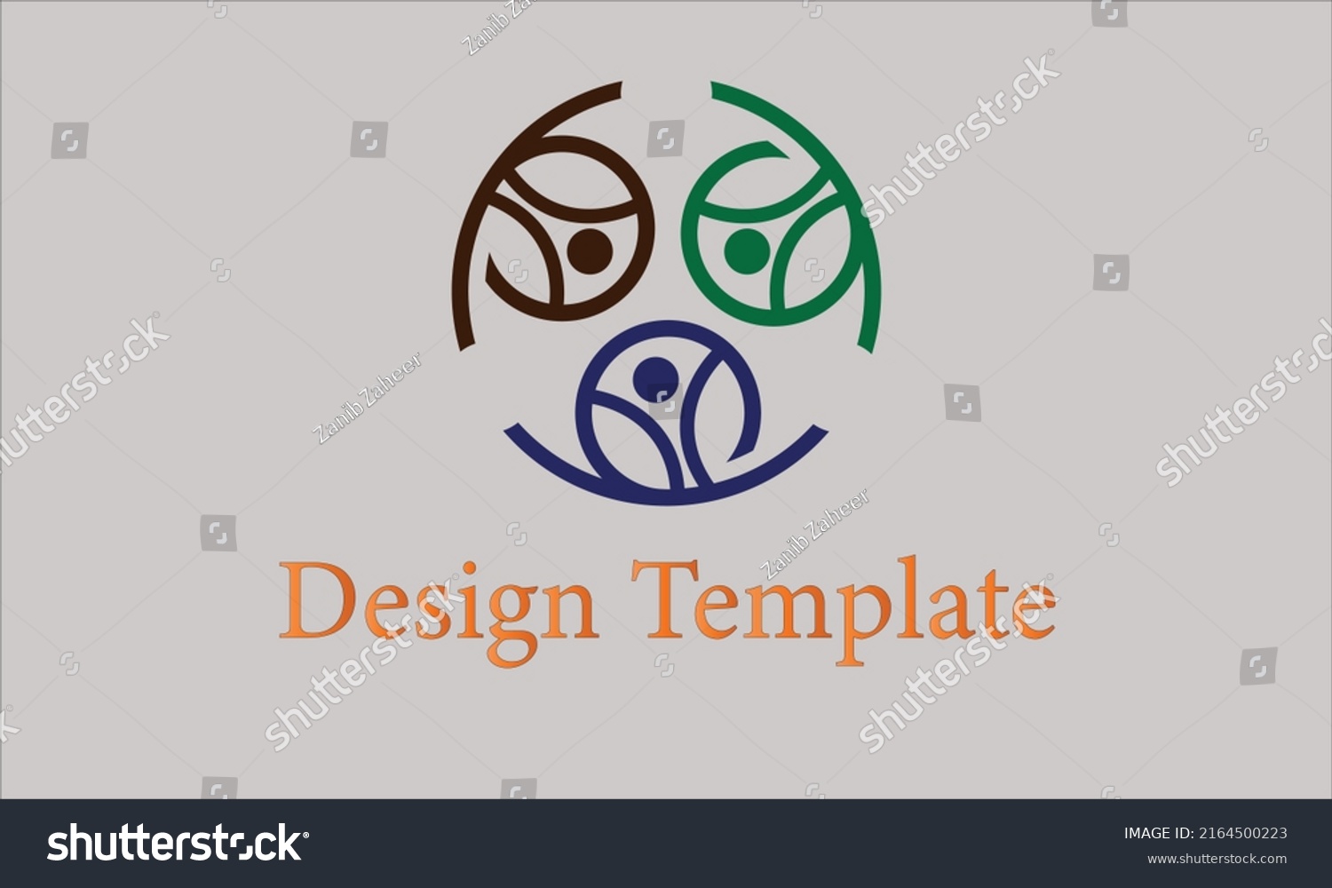 Social Icon Vector Monogram Logo Template Stock Vector (Royalty Free ...