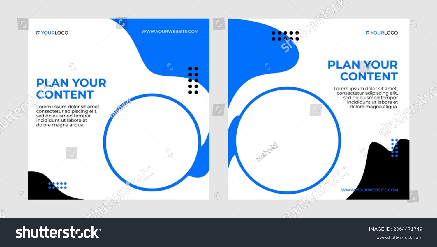 Social Media Content Post Vector Template Stock Vector (Royalty Free ...