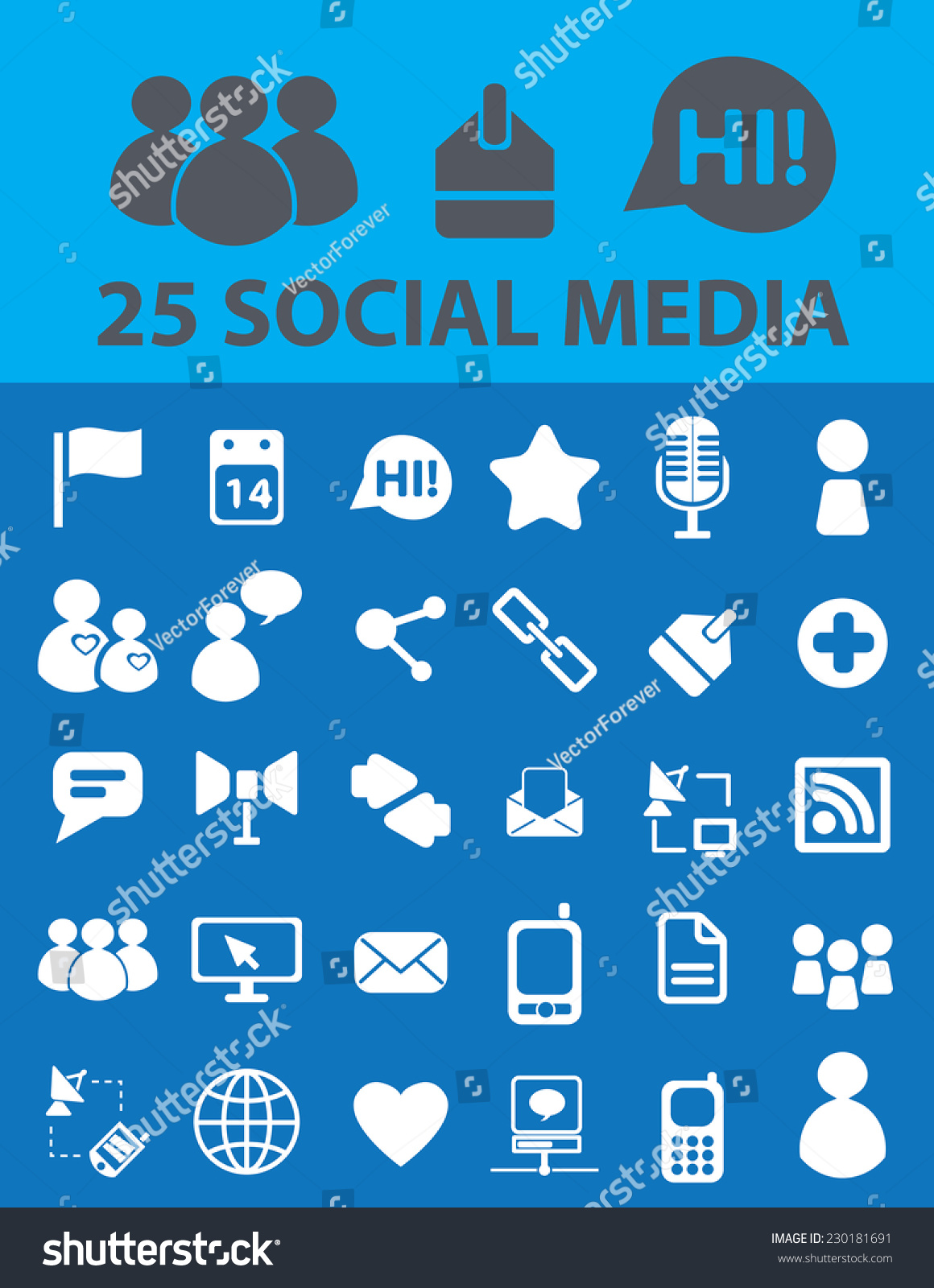 Social Media Icons Signs Objects Set: เวกเตอร์สต็อก (ปลอดค่าลิขสิทธิ์ ...