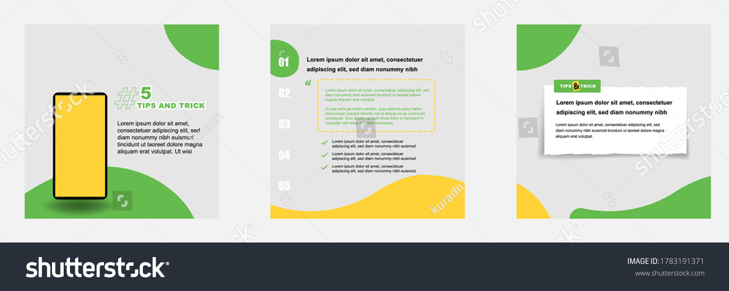 Social Media Tutorial Tip Trick Quick Stock Vector (Royalty Free ...