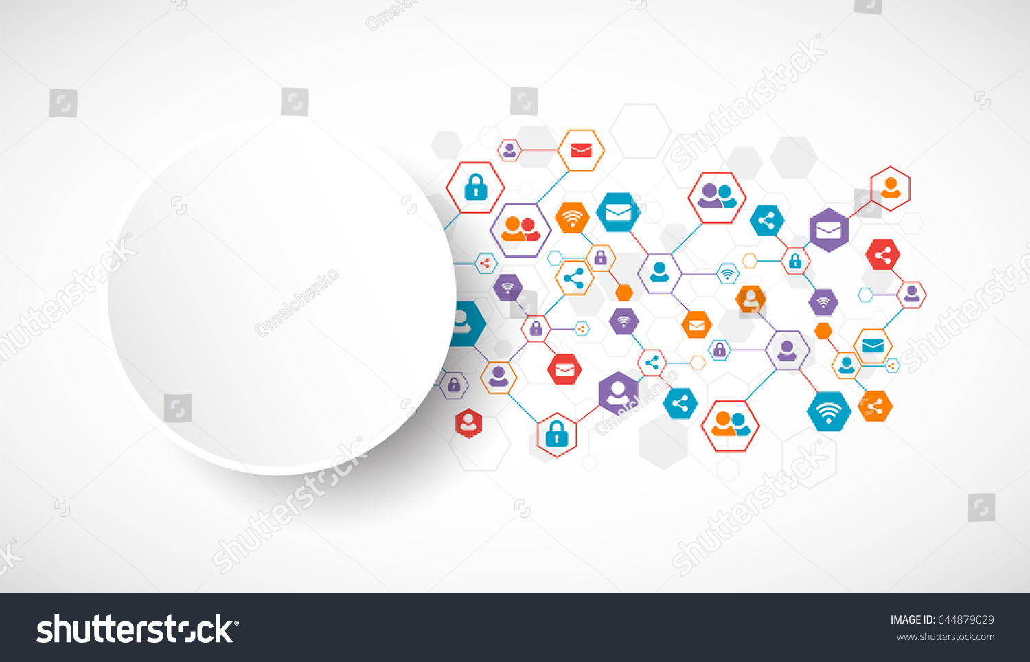 Social Media Vector Background Technology Network Stock Vector (Royalty ...