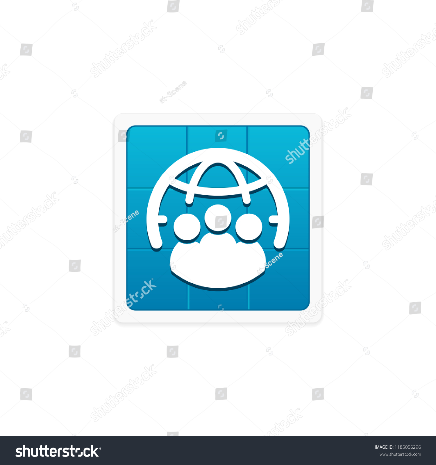Social Network App Icon Stock Vector (Royalty Free) 1185056296