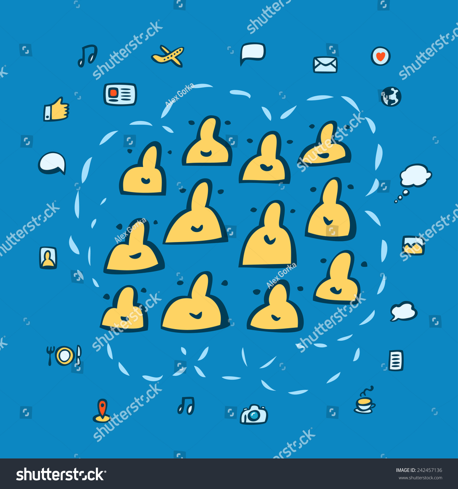 Social Network Cartoon Vector Illustration Stock Vector (Royalty Free ...