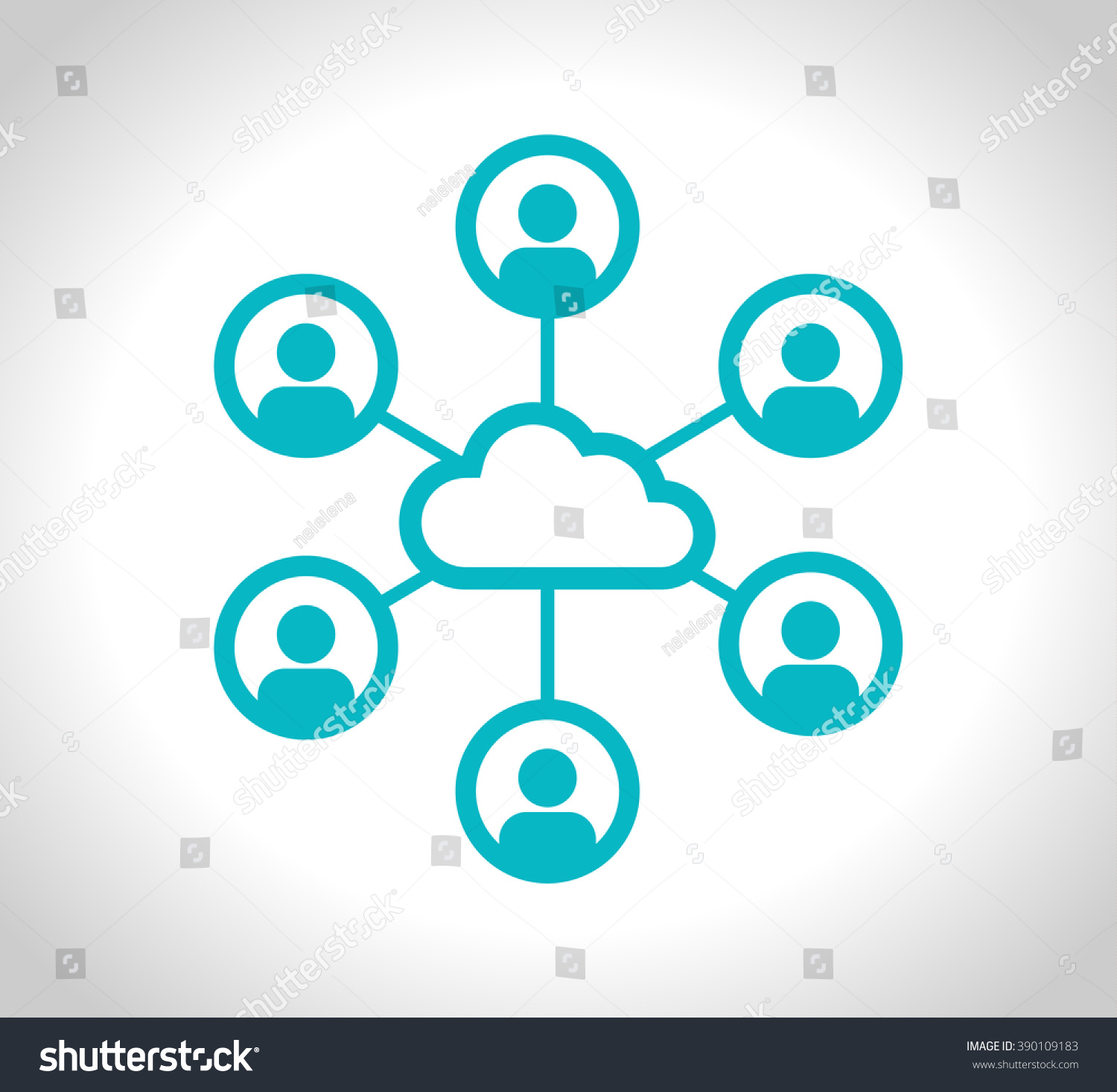 Social Network Icon People Network Illustration: vector de stock (libre ...