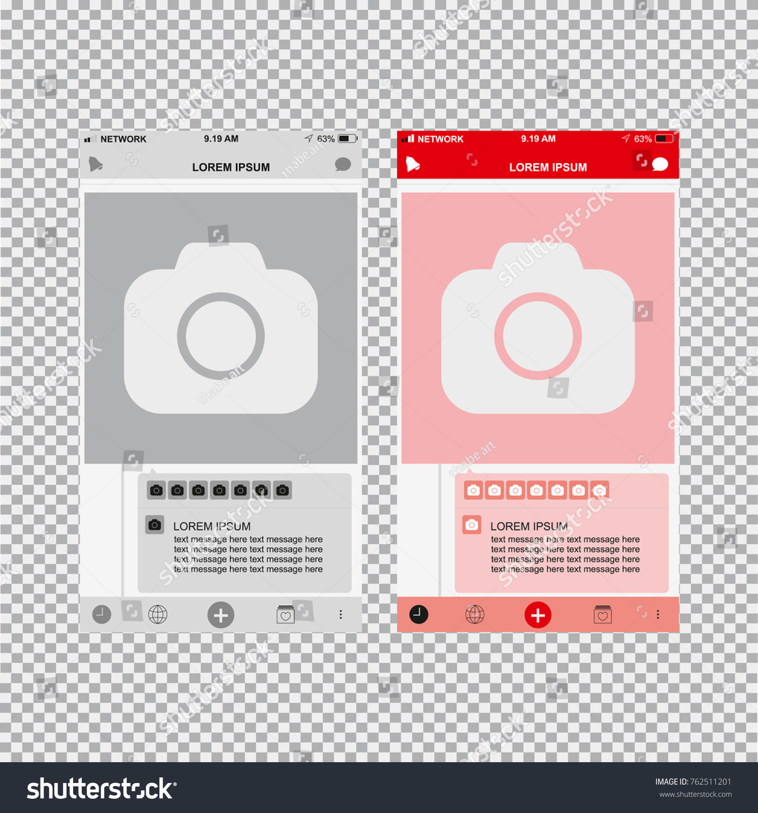Social Network Messenger Concept Frame Vector Stock Vector (Royalty ...