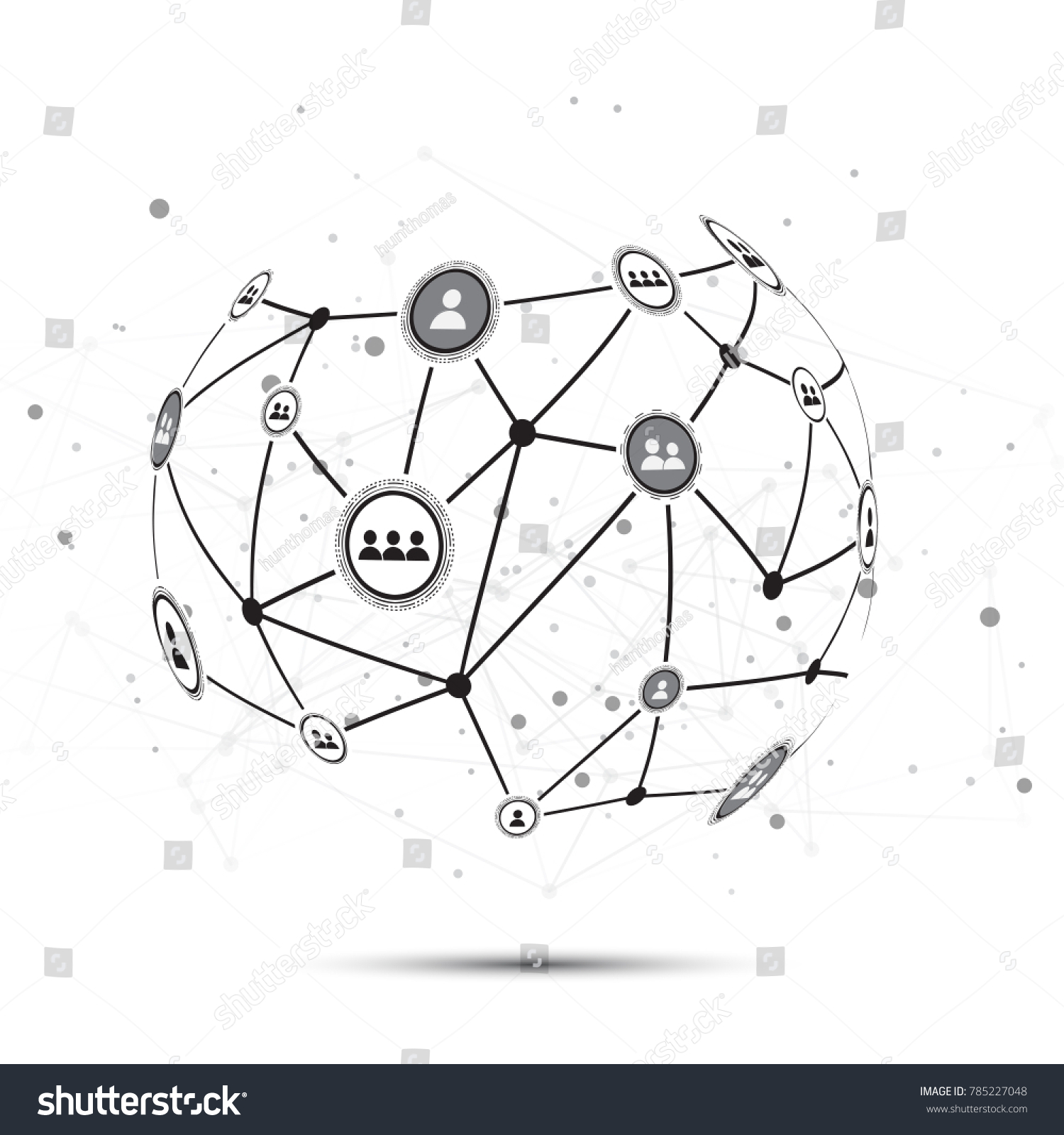 Social Network Vector Design Concept Illustration Stock Vector (Royalty ...