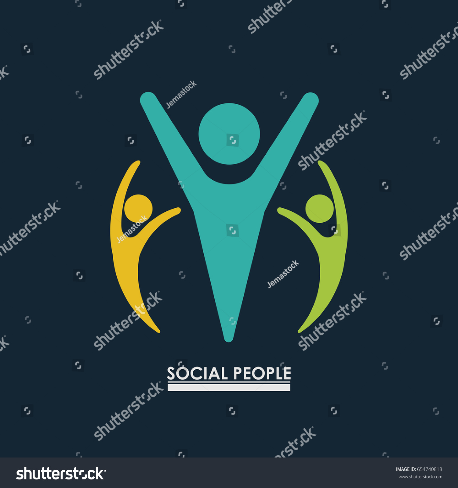 Social People Vector Stock Vector (Royalty Free) 654740818