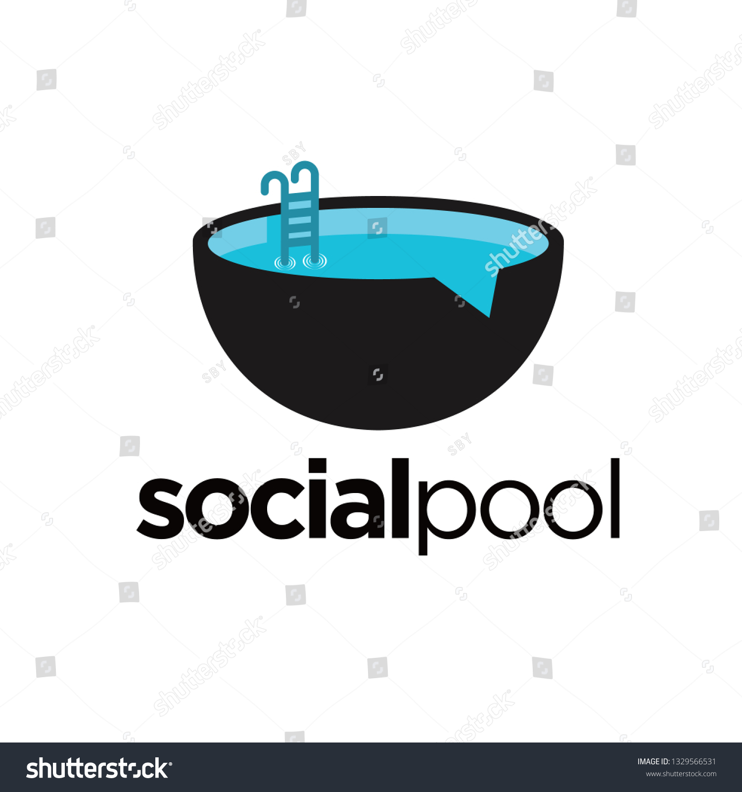 Social Pool Logo Design Idea Stock Vector (Royalty Free) 1329566531 ...