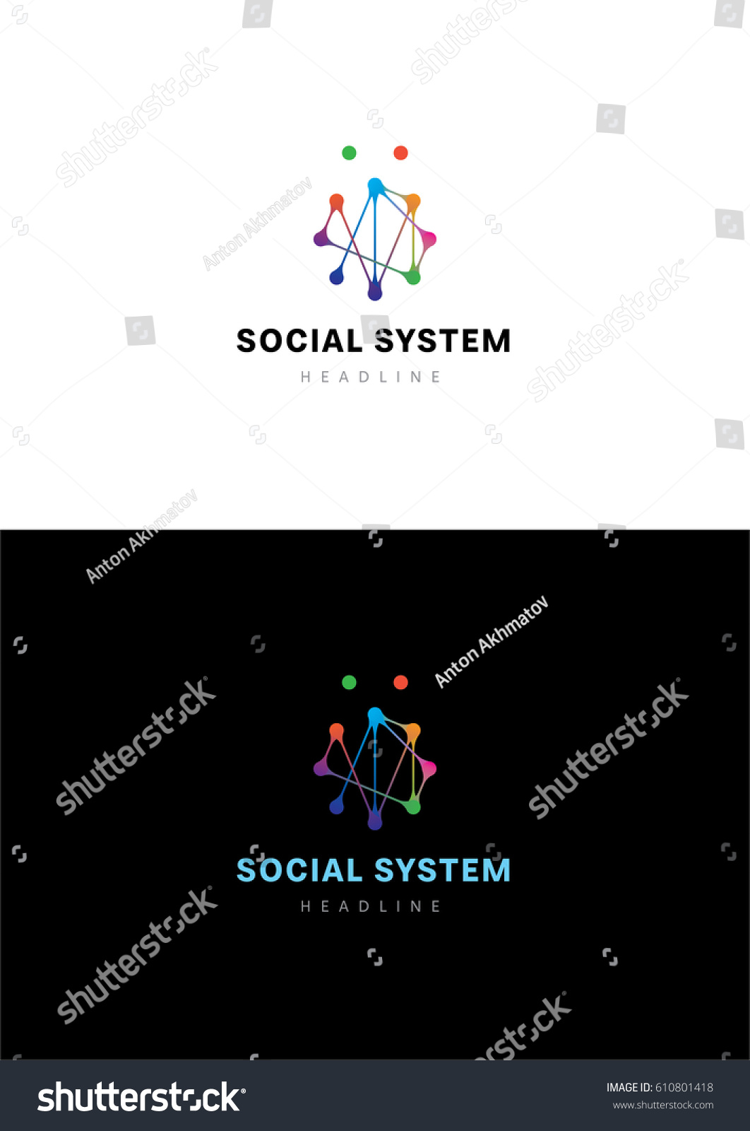 Social System Logo Template Stock Vector (Royalty Free) 610801418 ...