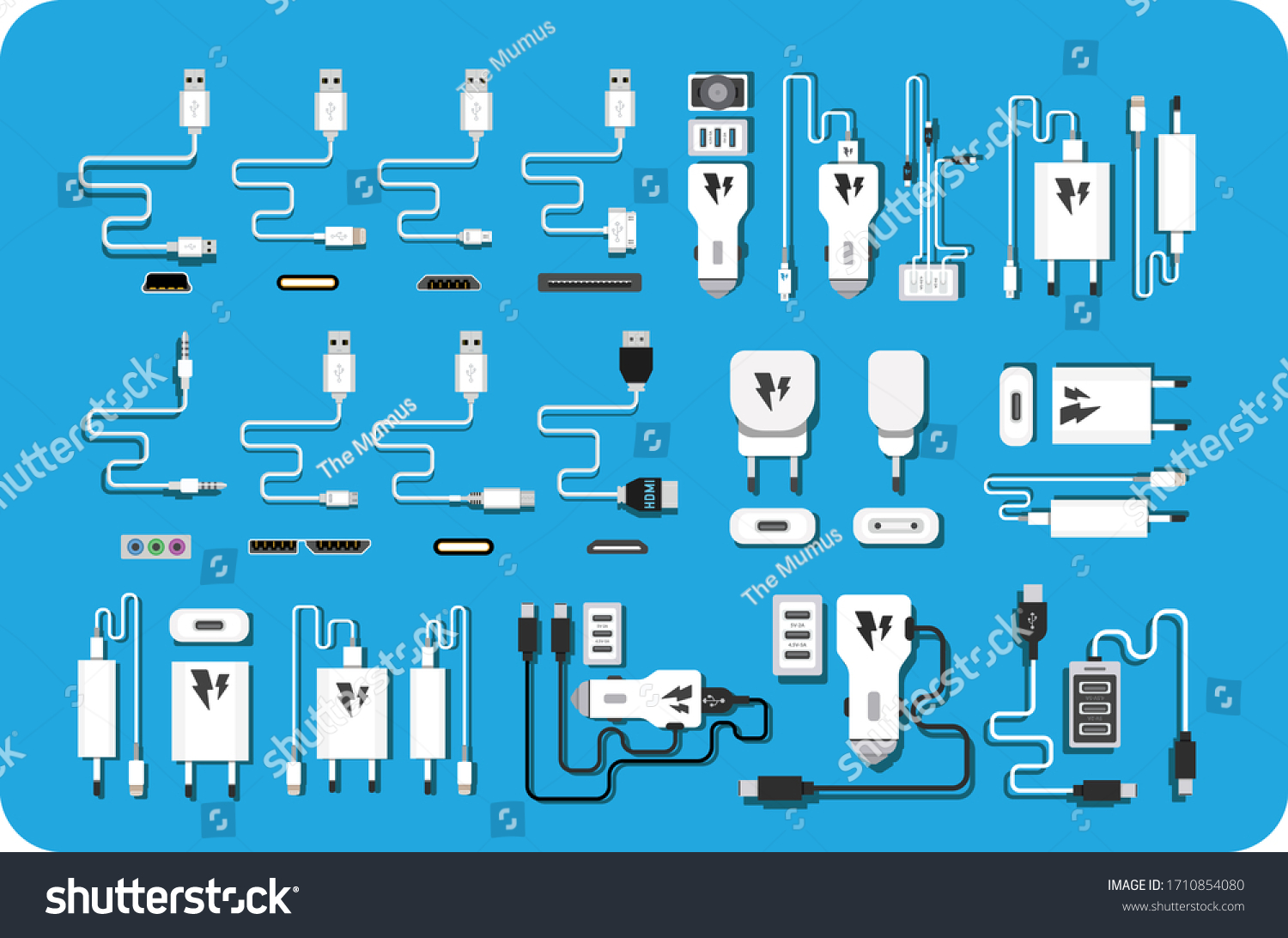 Socket Connector Pc Mobile Devices Stock Vector (Royalty Free) 1710854080