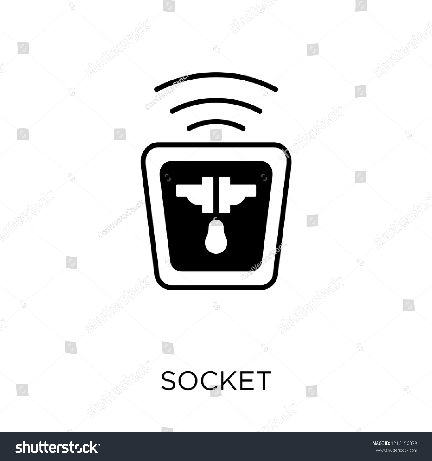Socket Icon Socket Symbol Design Smarthome Stock Vector (Royalty Free ...