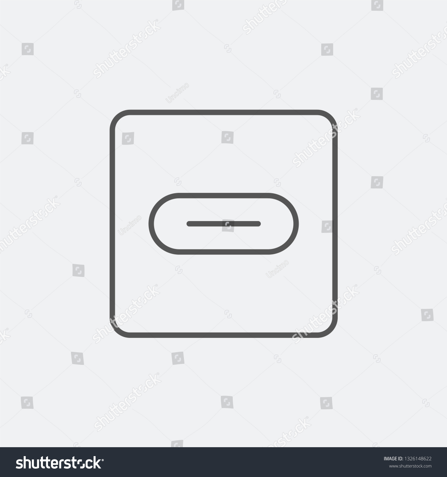 Socket Modern Simple Clear Flat Outline Stock Vector (Royalty Free ...