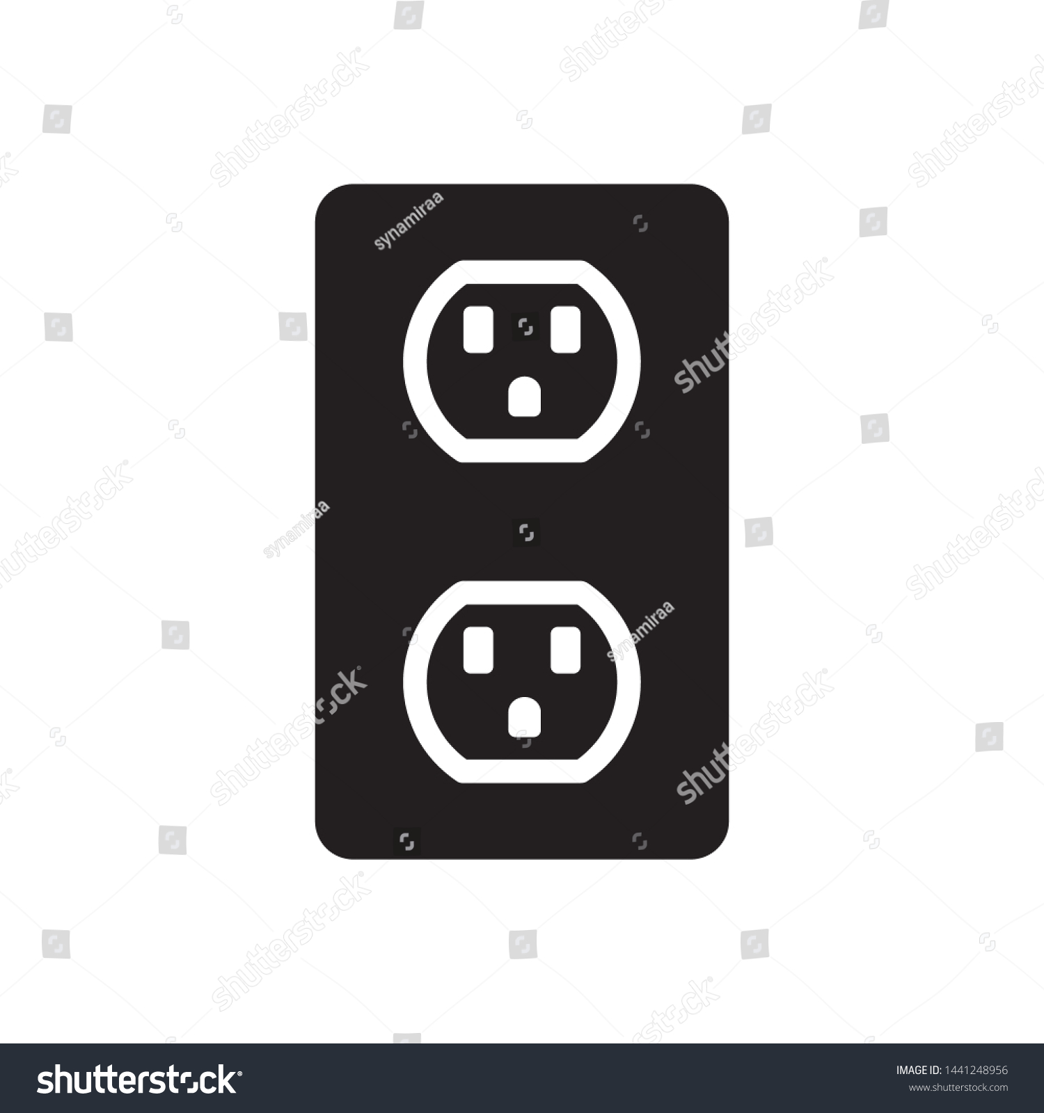 Socket Outlet Plug Icon Vector Illustration Stock Vector (Royalty Free ...