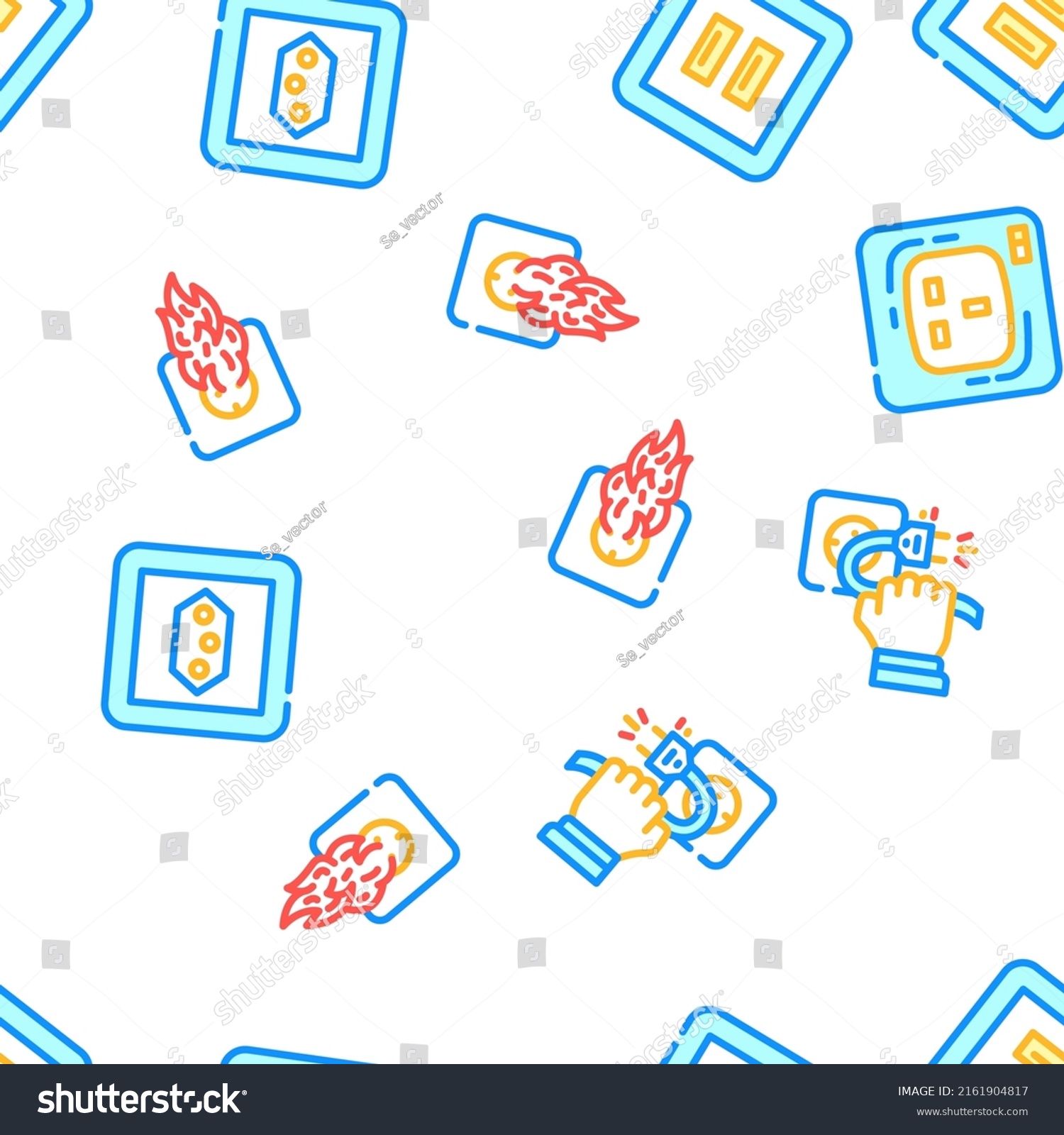 Socket Power Electrical Accessory Vector Seamless Stock Vector (Royalty ...