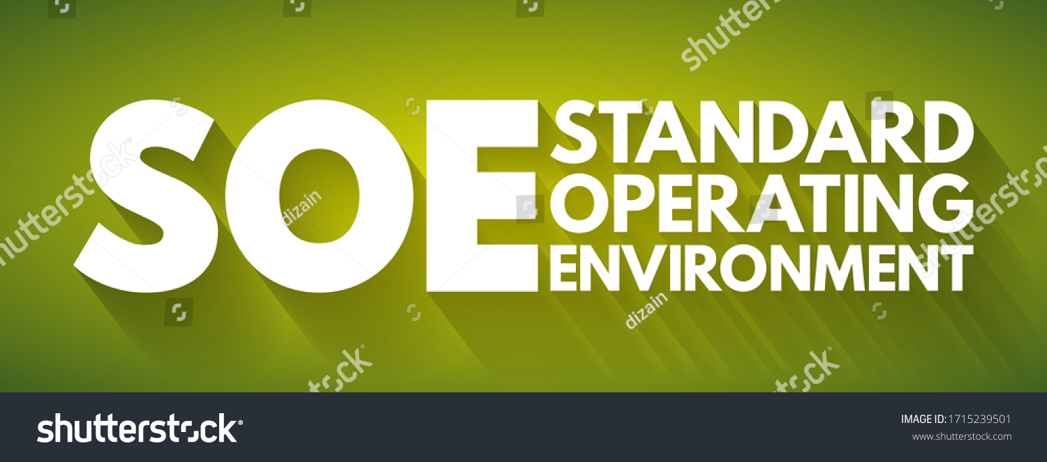 Soe Standard Operating Environment Acronym Technology Stock Vector ...