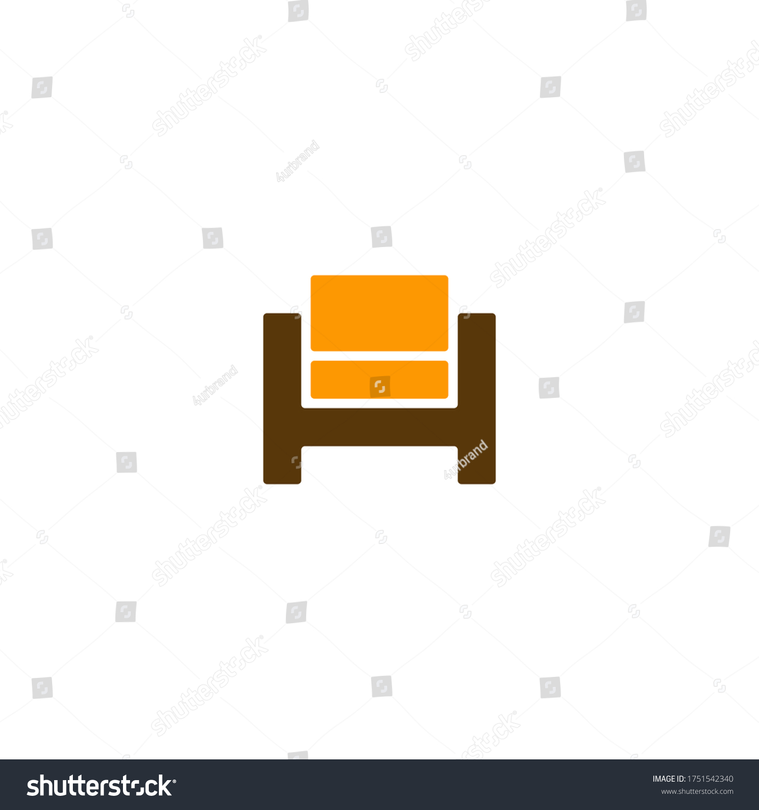 Sofa Couch Icon Logo Vector Illustration Stock Vector (Royalty Free ...