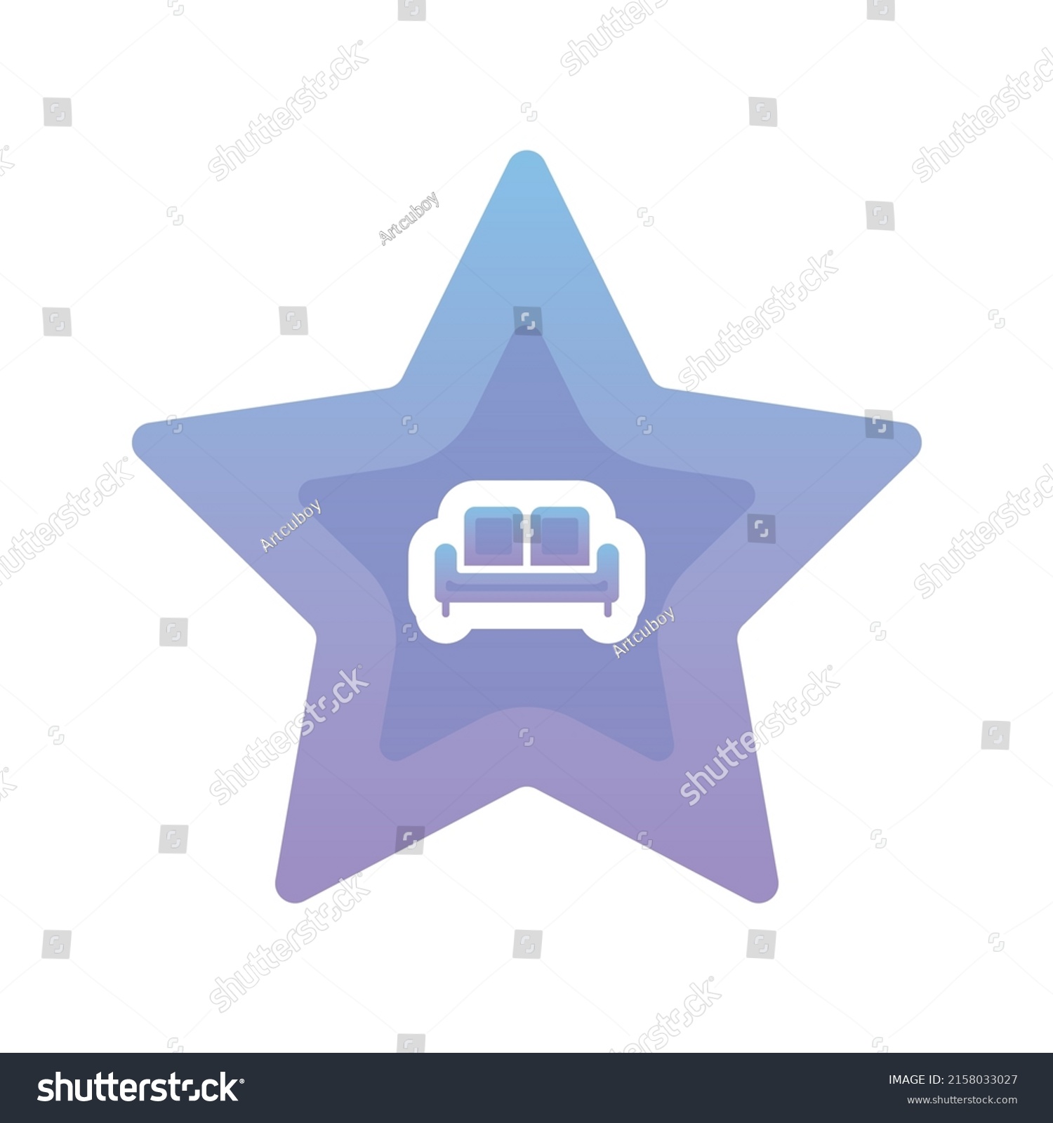 Sofa Star Logo Gradient Design Template Stock Vector (Royalty Free ...
