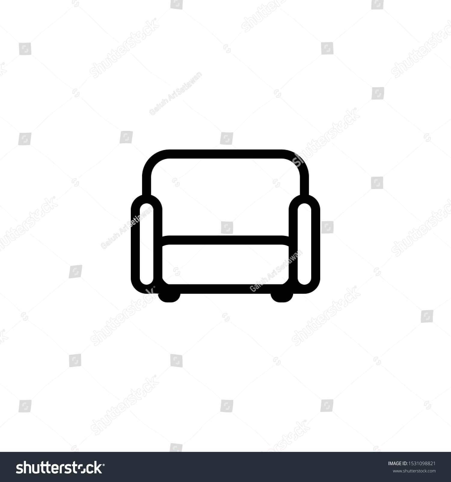 Sofa Symbol Icon Vector Illustration Stock Vector (Royalty Free ...