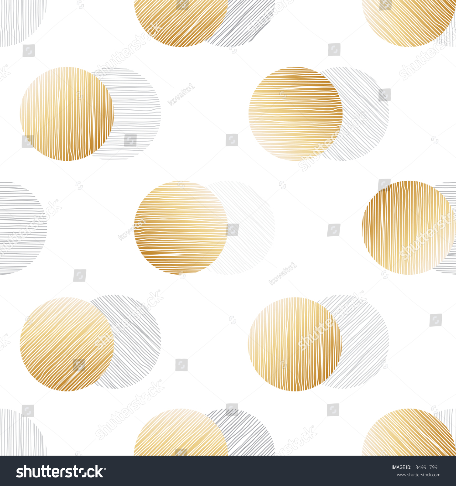 Soft Background Gold Circles Seamless Pattern Stock Vector (Royalty ...